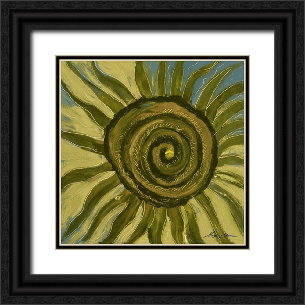 Edwins, Hugo 15x15 Black Ornate Wood Framed with Double Matting Museum ...