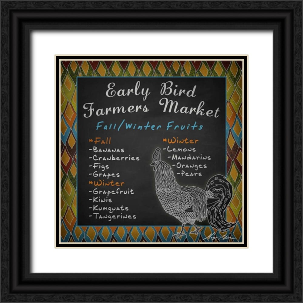 Edwins, Hugo 26x26 Black Ornate Wood Framed with Double Matting Museum ...