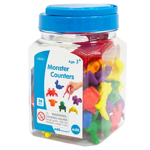Edx Education Monster Counters, Mini Jar (36 Pieces) - Walmart.com