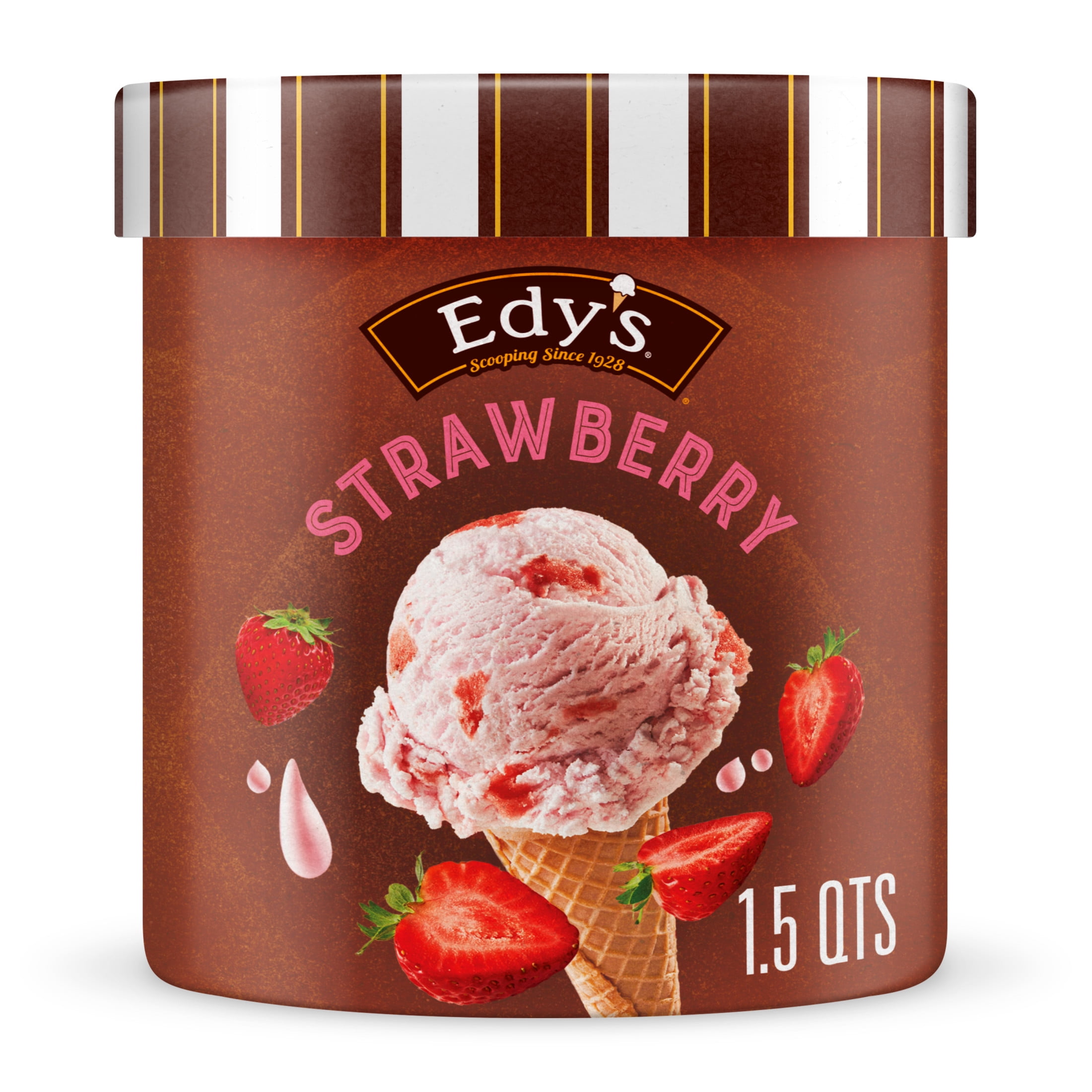 Edy's Dreyer's Grand Strawberry Ice Cream, Kosher, 1 Package, 48oz - Walmart.com