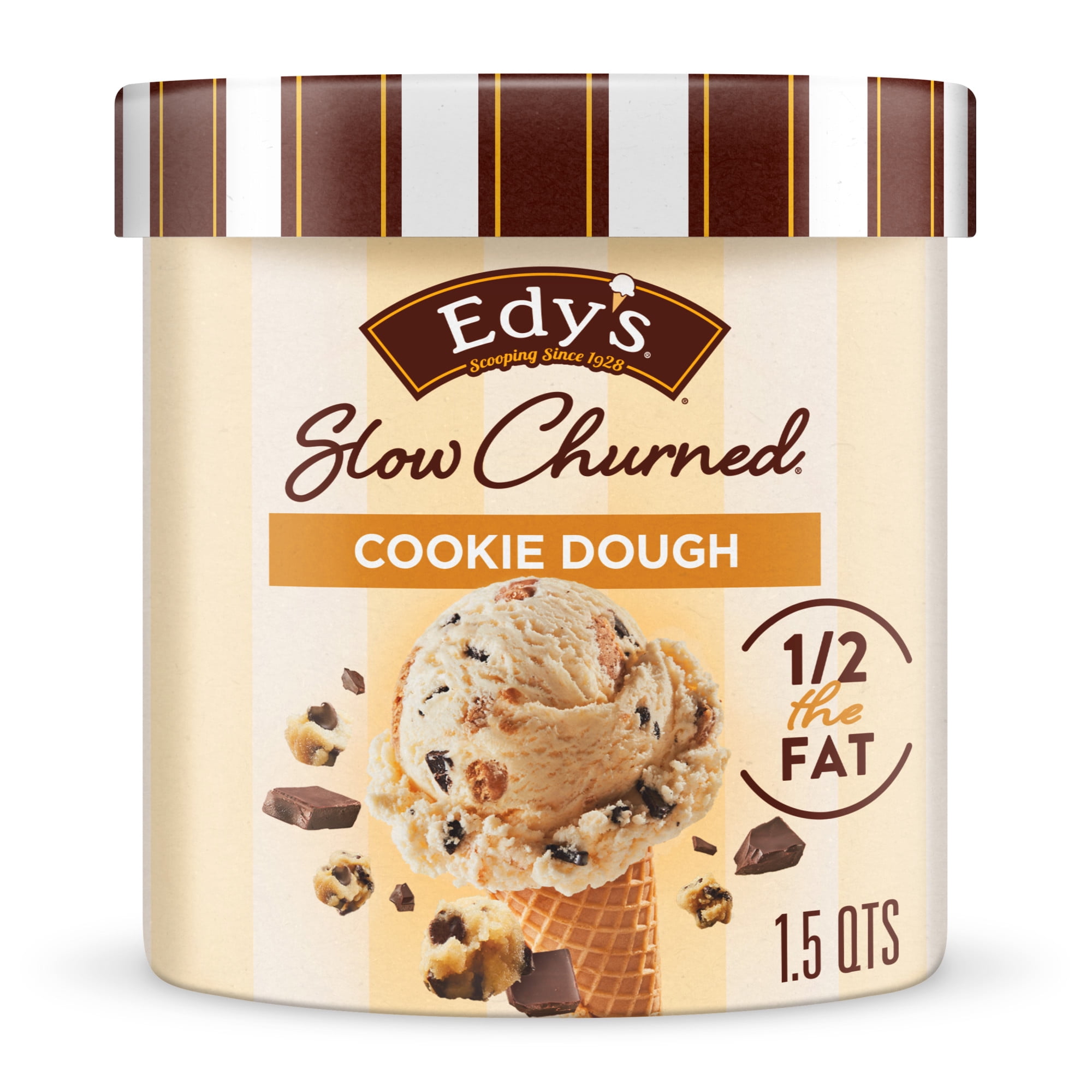 Edy's Dreyer's Slow Churned Cookie Dough Light Ice Cream, Kosher, 1.5 Qt - Walmart.com