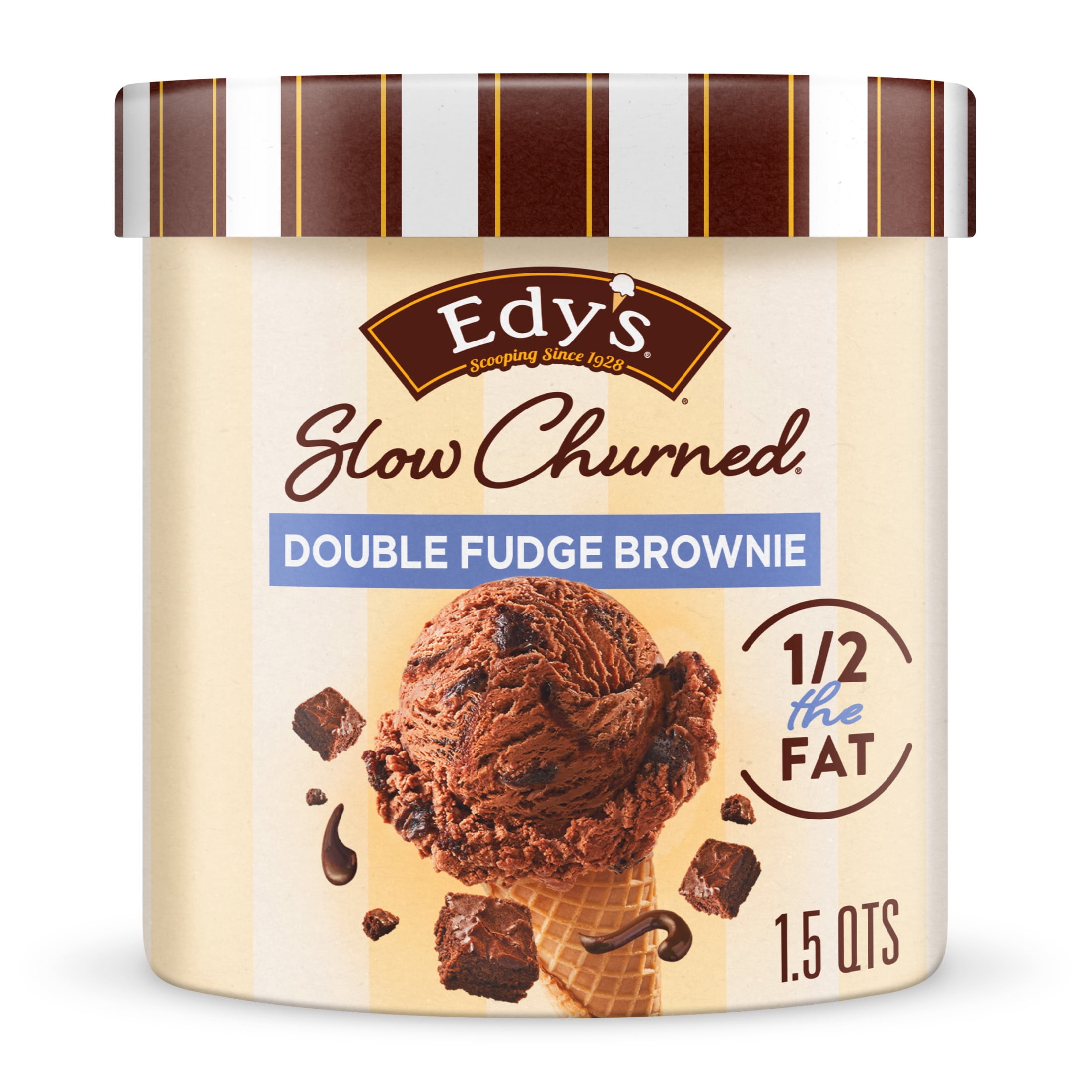 Edy's/Dreyer's Slow Churned Double Fudge Brownie Light Ice Cream, 1.5 ...