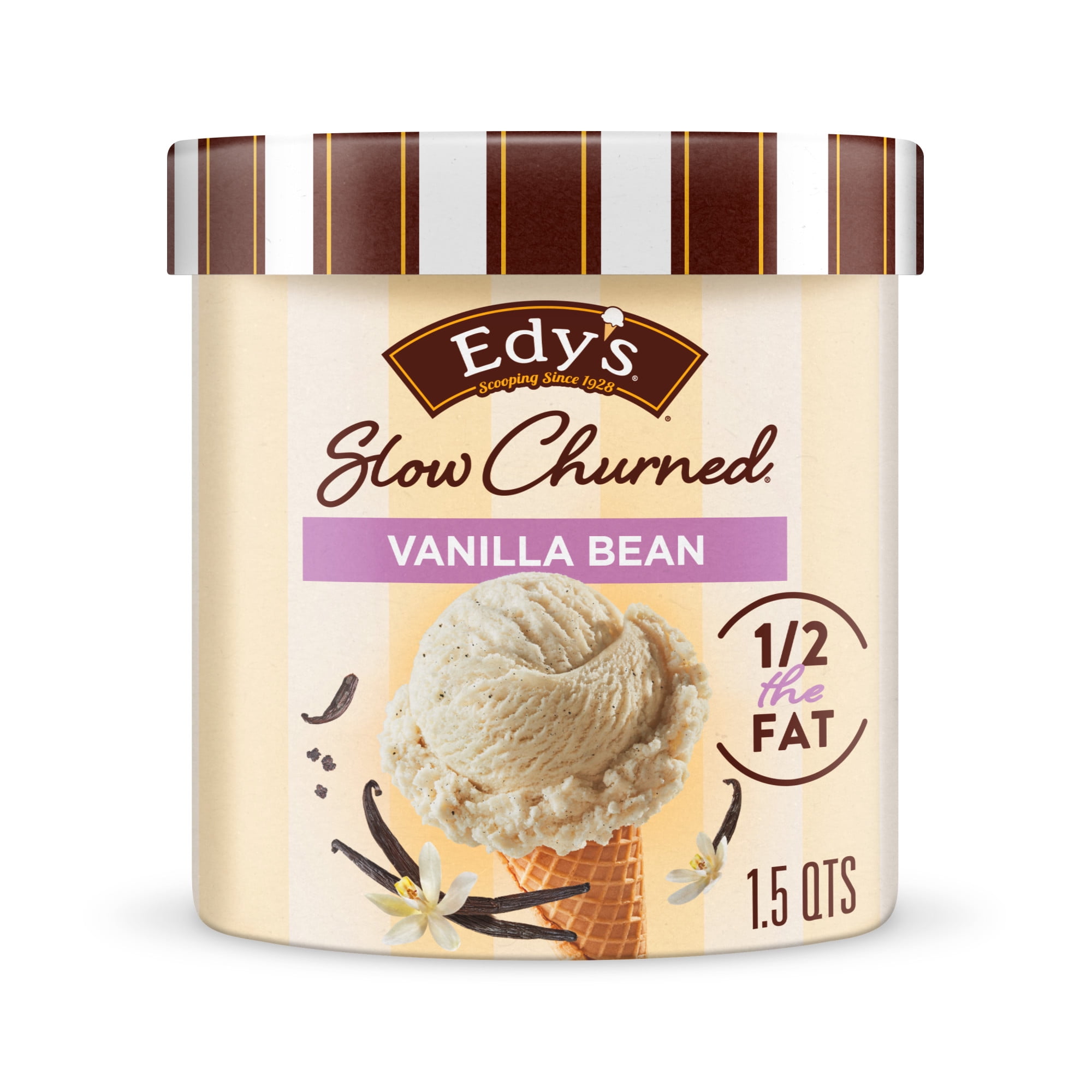 Edys Dreyers Slow Churned Vanilla Bean Light Ice Cream 1 41 Liter