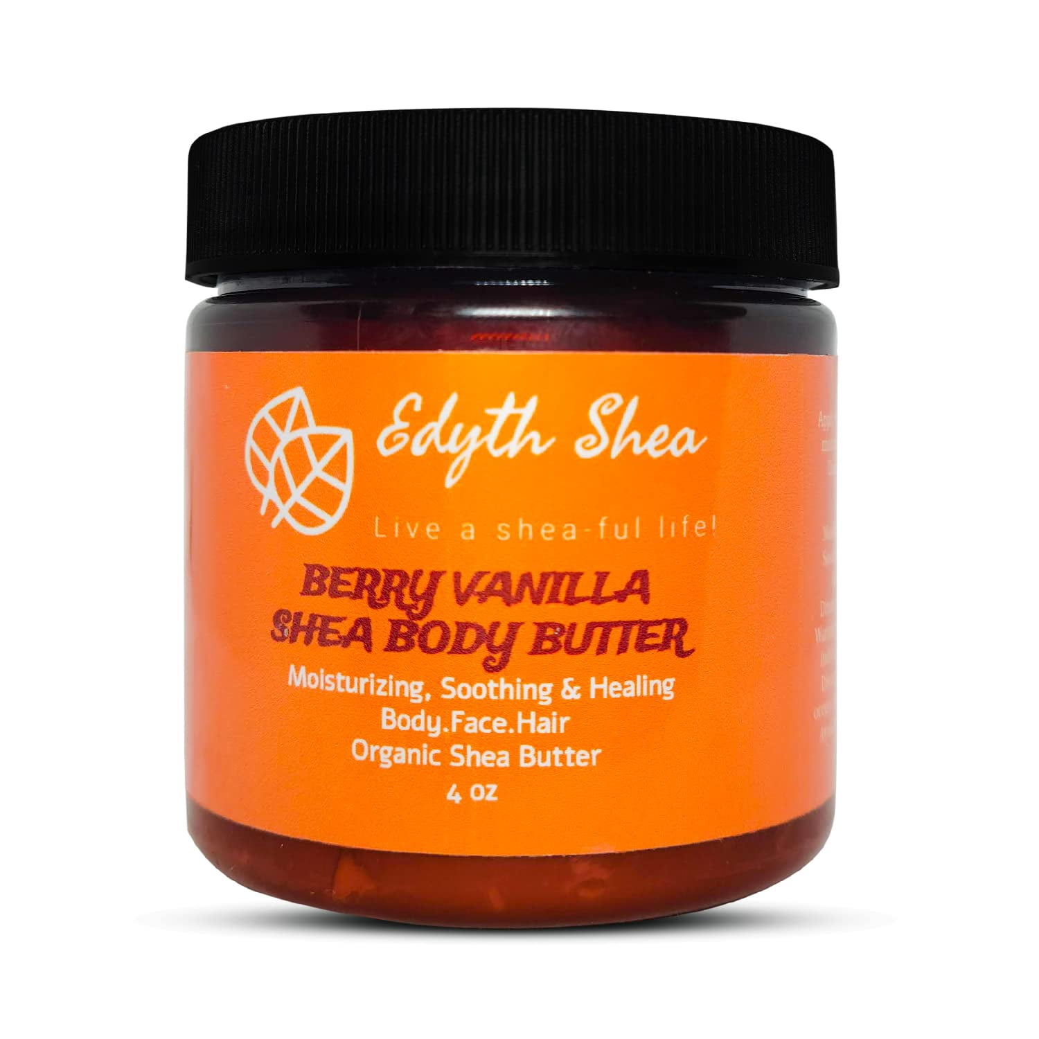 Edyth Shea 4oz Shea Butter HYZ01 Whipped Body Butter Organic Vegan ...