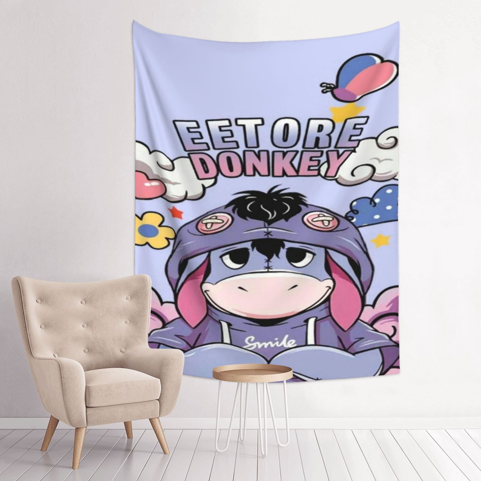 Ee-Yore Tapestry Anime Poster Large Background Wall Art Bedroom Wall ...
