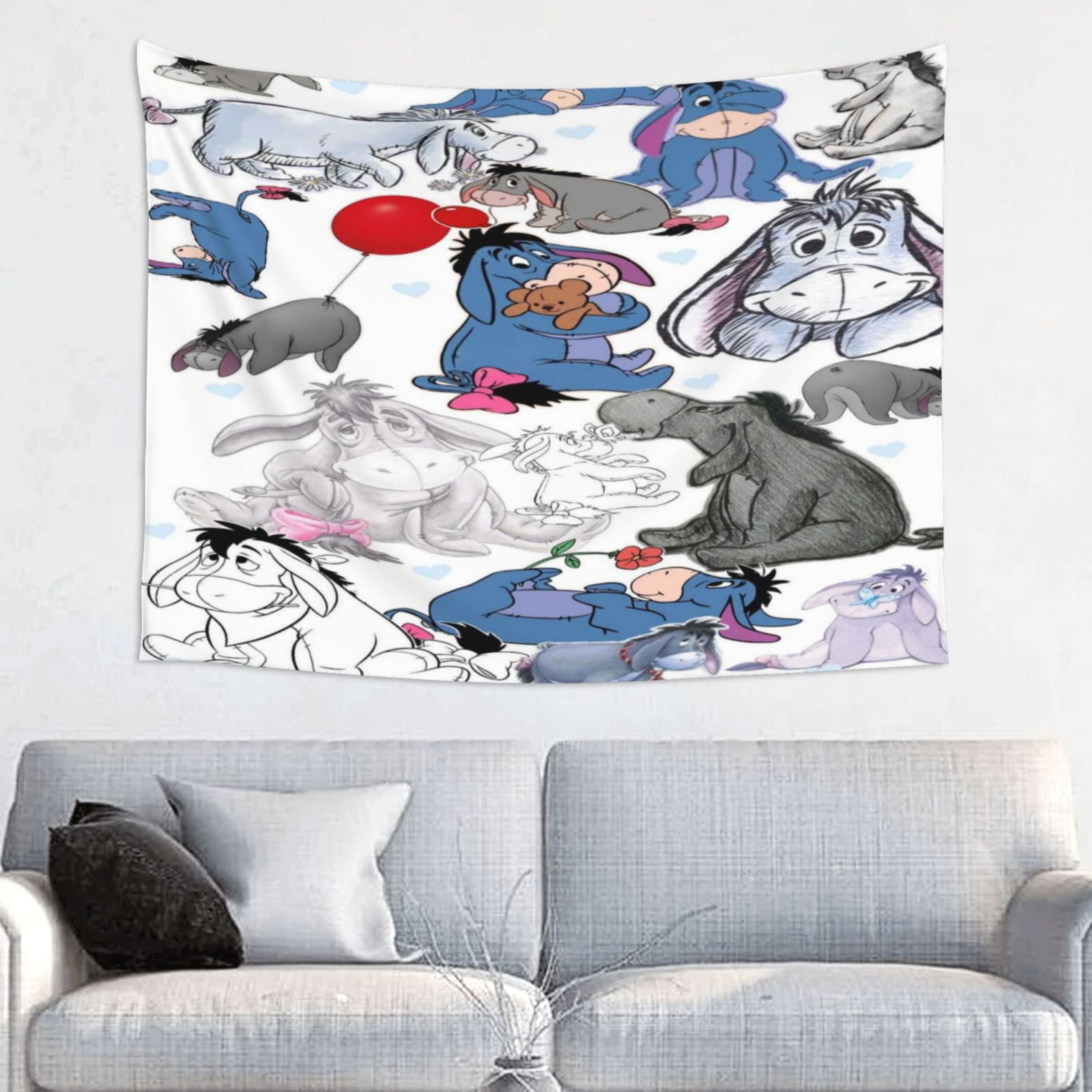 Ee-Yore Tapestry Anime Poster Large Background Wall Art Bedroom Wall ...