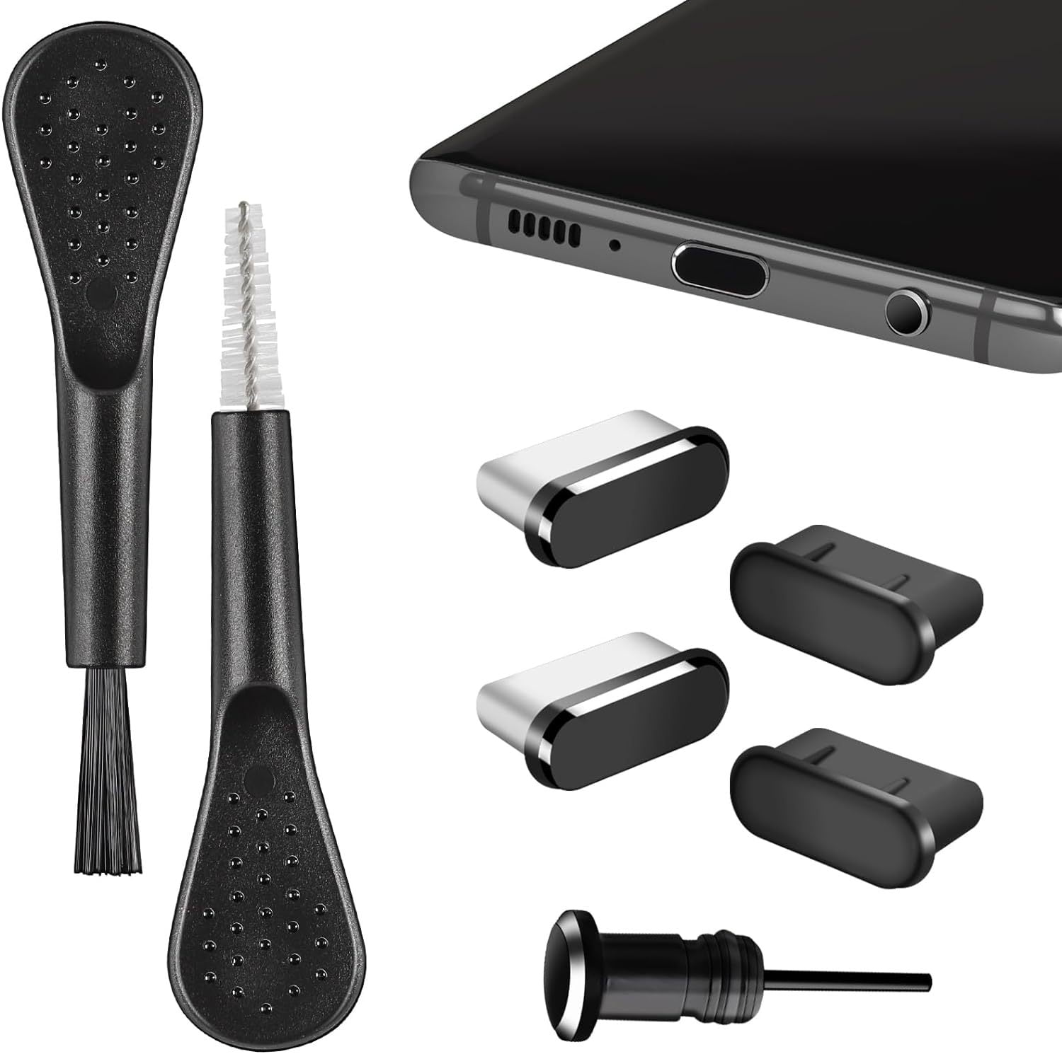 Eease 1 Set Phone Accessories Usb C Dust Brush Charging Port Protector ...