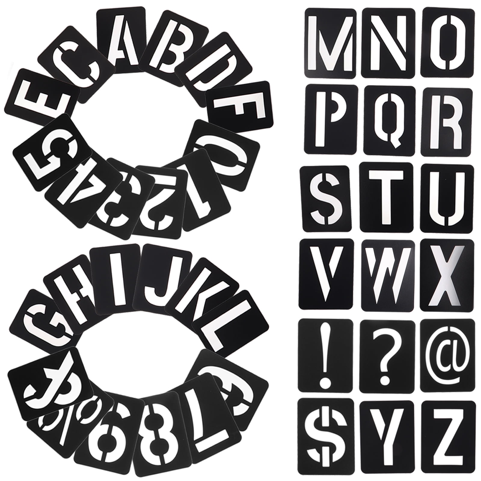 Eease 1 Set of Alphabet Stencil Number Stencils Letter Stencils Large ...