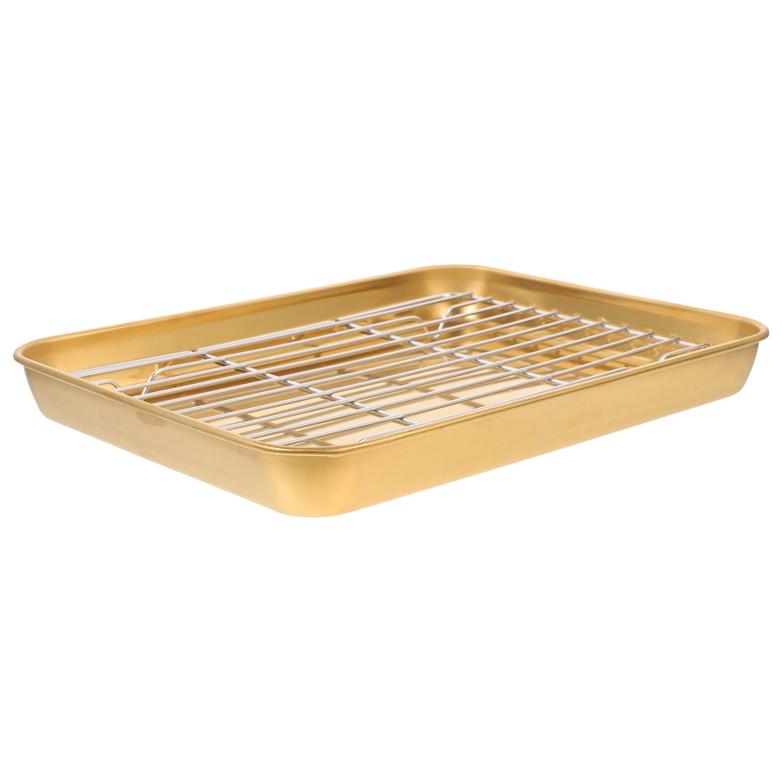 Eease 1 Set of Household Baking Tray Simple Rectangular Stainless Steel ...
