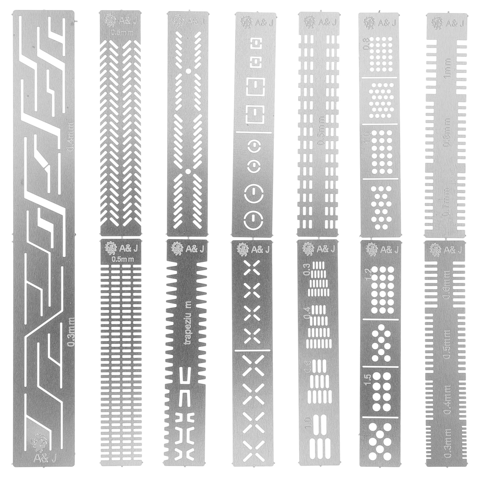 Eease 1 Set of Stainless Steel Figure Craft Ruler DIY Making Model ...