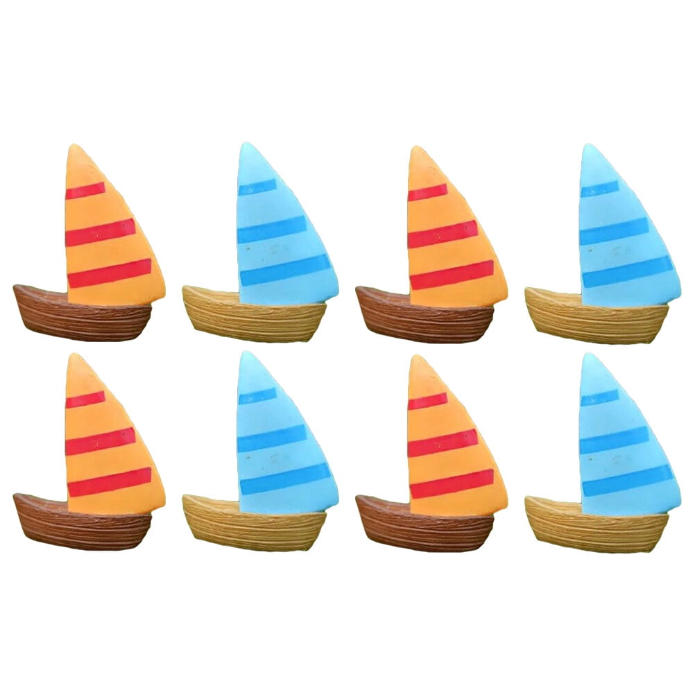 Eease 10 Miniature Resin Canoe Models for DIY Coastal Ship Toy ...
