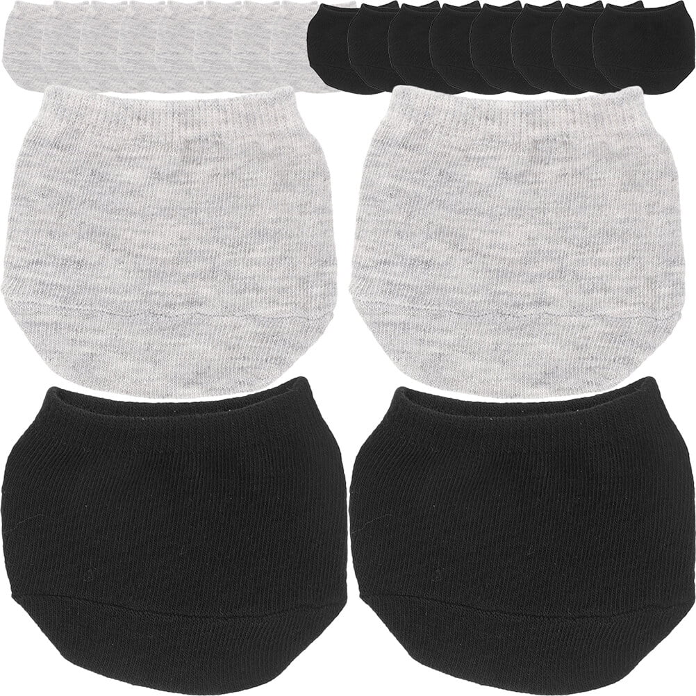 Eease 10 Pairs Toe Topper Socks No Show Cotton Forefoot Half Socks for ...