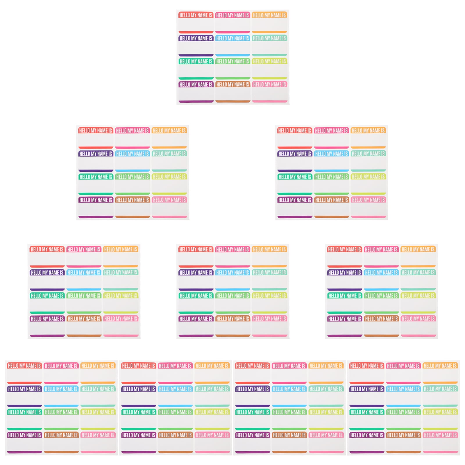 Eease 10 Sheets of Blank Name Stickers Classification Marking Tapes ...