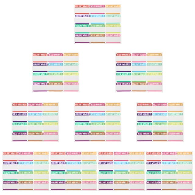 Eease 10 Sheets of Blank Name Stickers Classification Marking Tapes ...