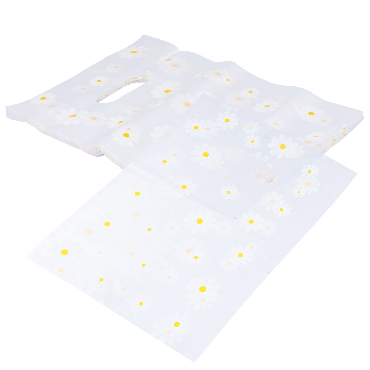 TAILTOSS Disposable Floral Bags Plastic Tote Bag Transparent 100Pcs ...