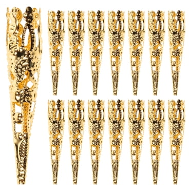 Elevate Your Designs: Large 14k Gold Plated Bead Cap Cones (10 Pack ...