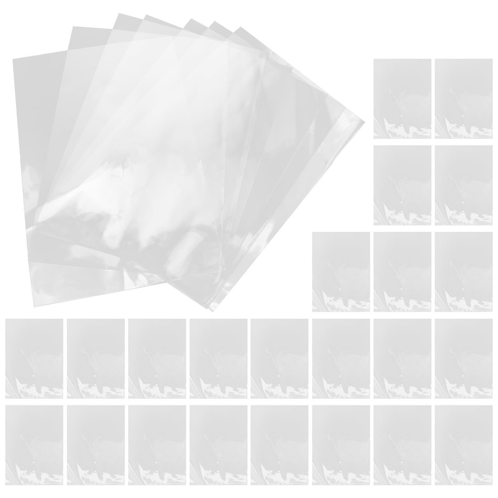100pcs Clear Cellophane Bags Transparent Candy Treat Packaging Pouches ...