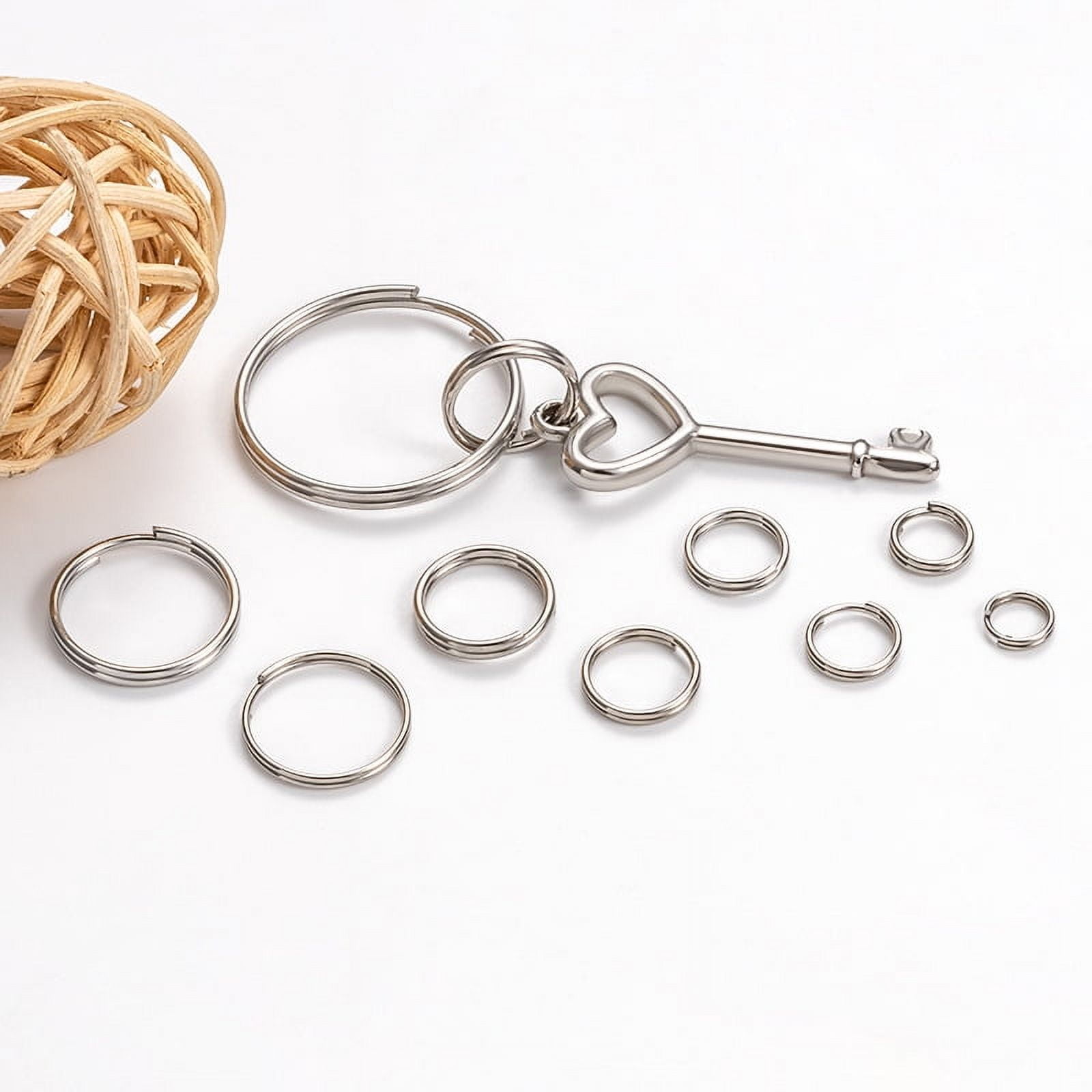 Eease 100pcs Metal Key Rings For Keychains DIY Key Rings For Keychains ...