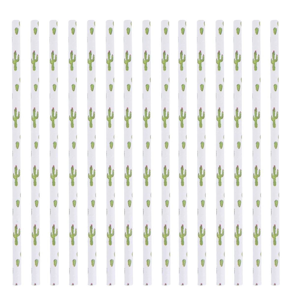 Eease 100pcs Paper Drinking Straw Disposable Straw Cactus Hawaii Party ...