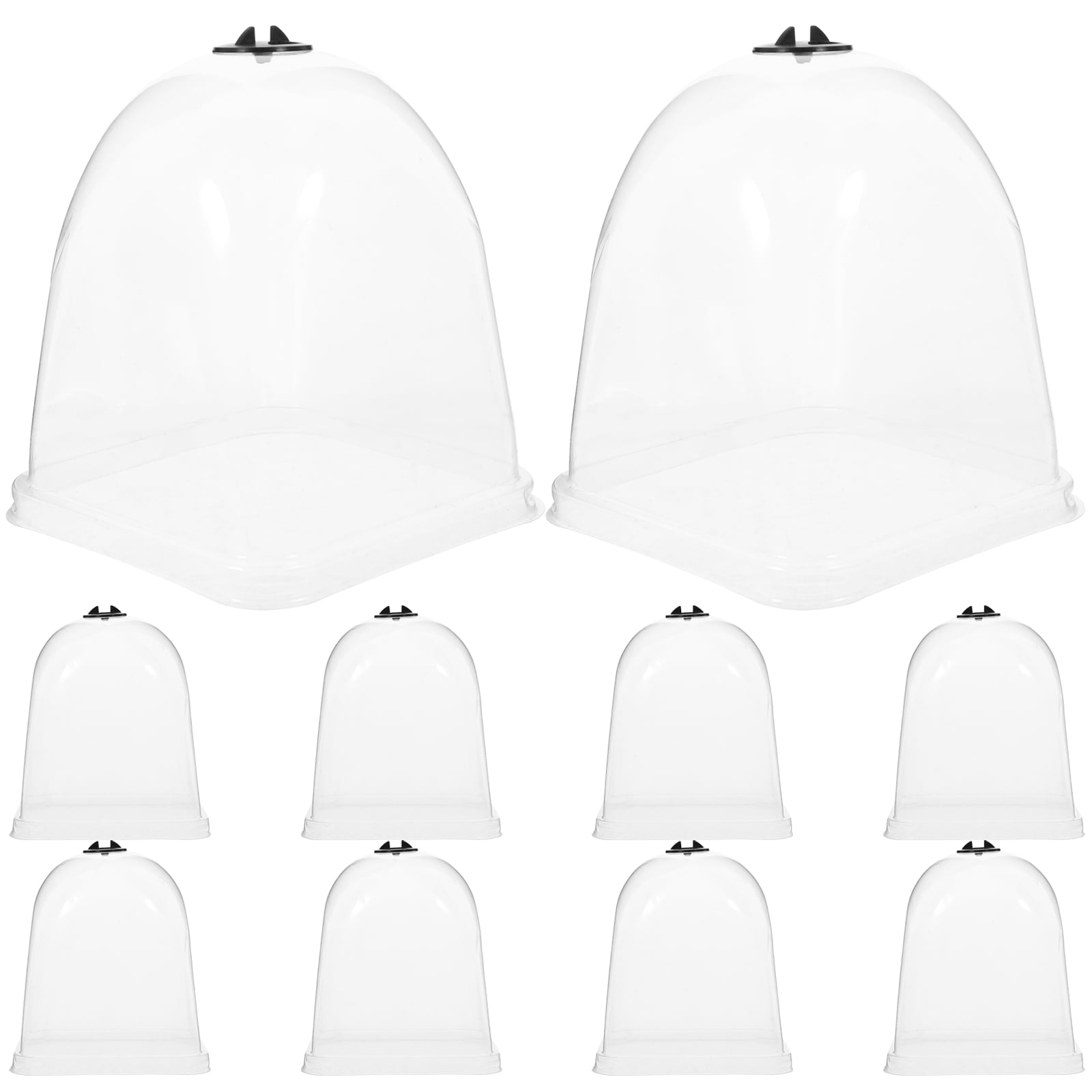 WRITWAA 10Pcs Clear Garden Cloche Dome Safe Plastic Cover for Plant ...