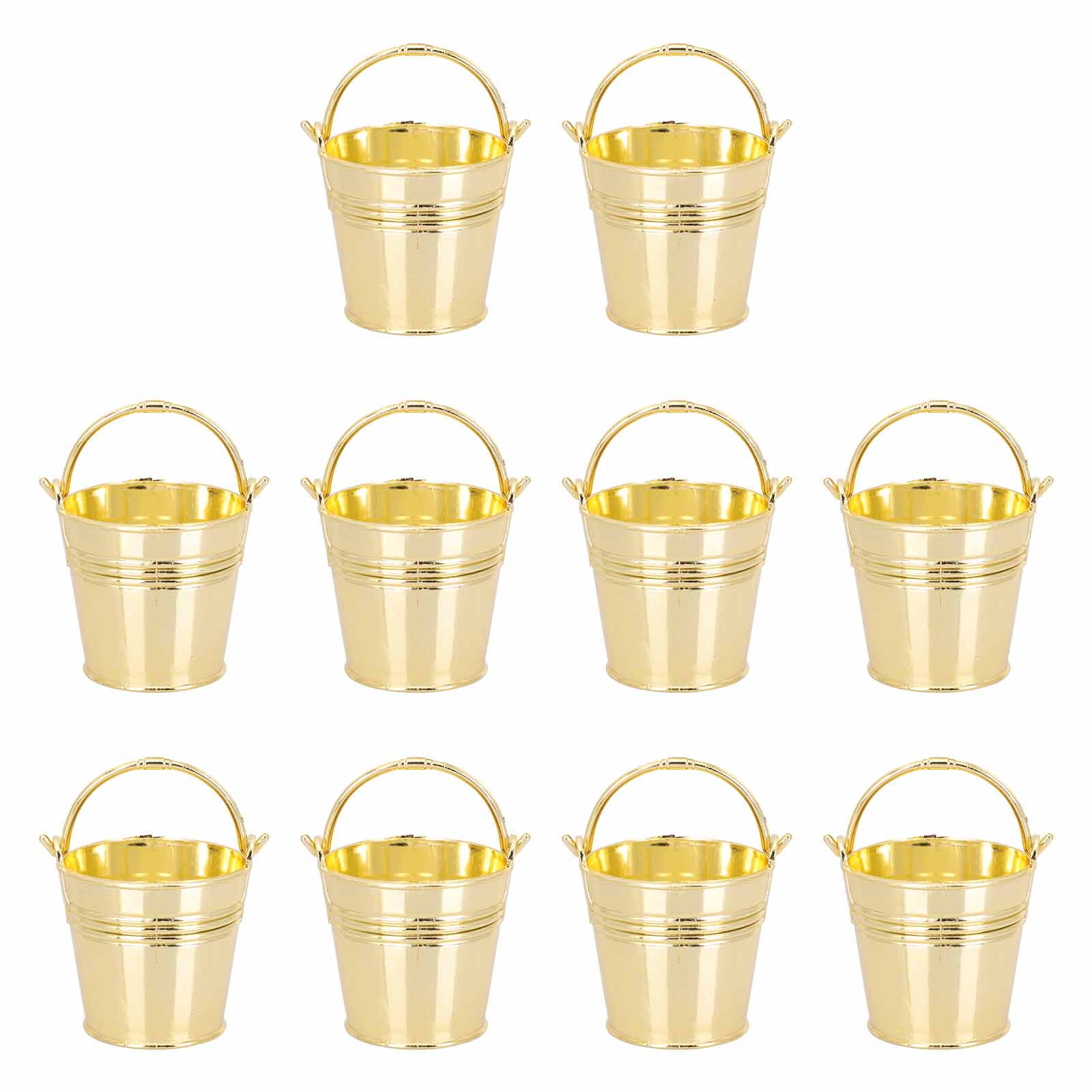 Eease 10Pcs Mini Metal Buckets with Handles Wedding Party Favors Bucket ...
