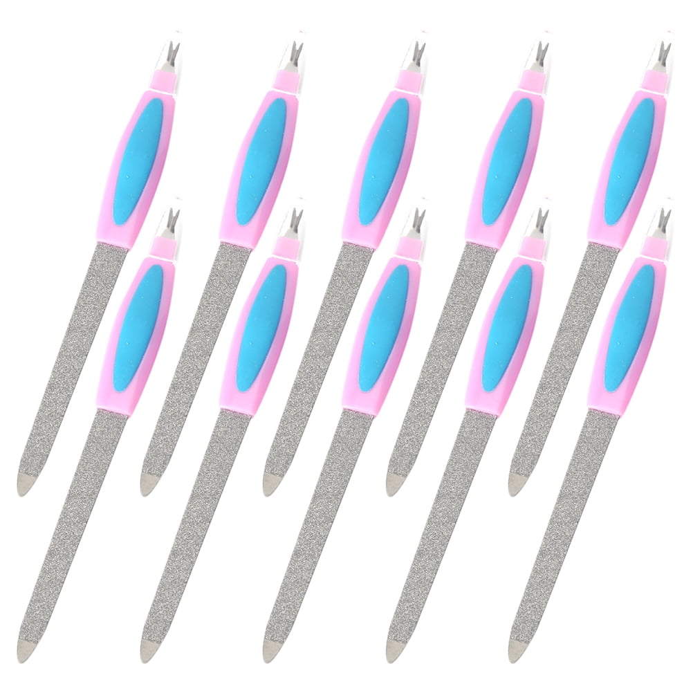 Eease 10pcs Double Sided Nail File Manicure Pedicure Finger Dual-ended ...