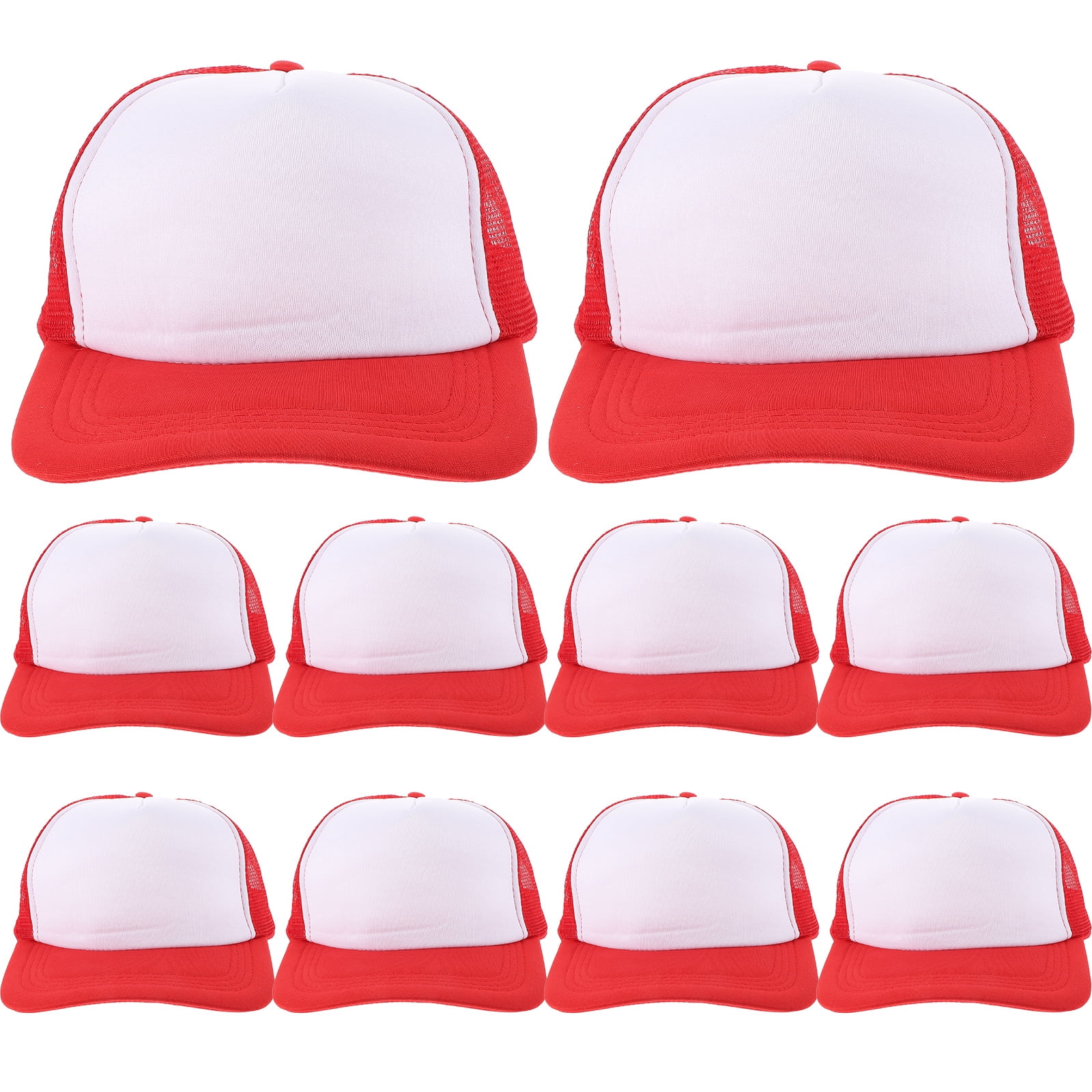 Eease 10pcs Heat Transfer Baseball Hats DIY Blank Printing Hat Mesh ...