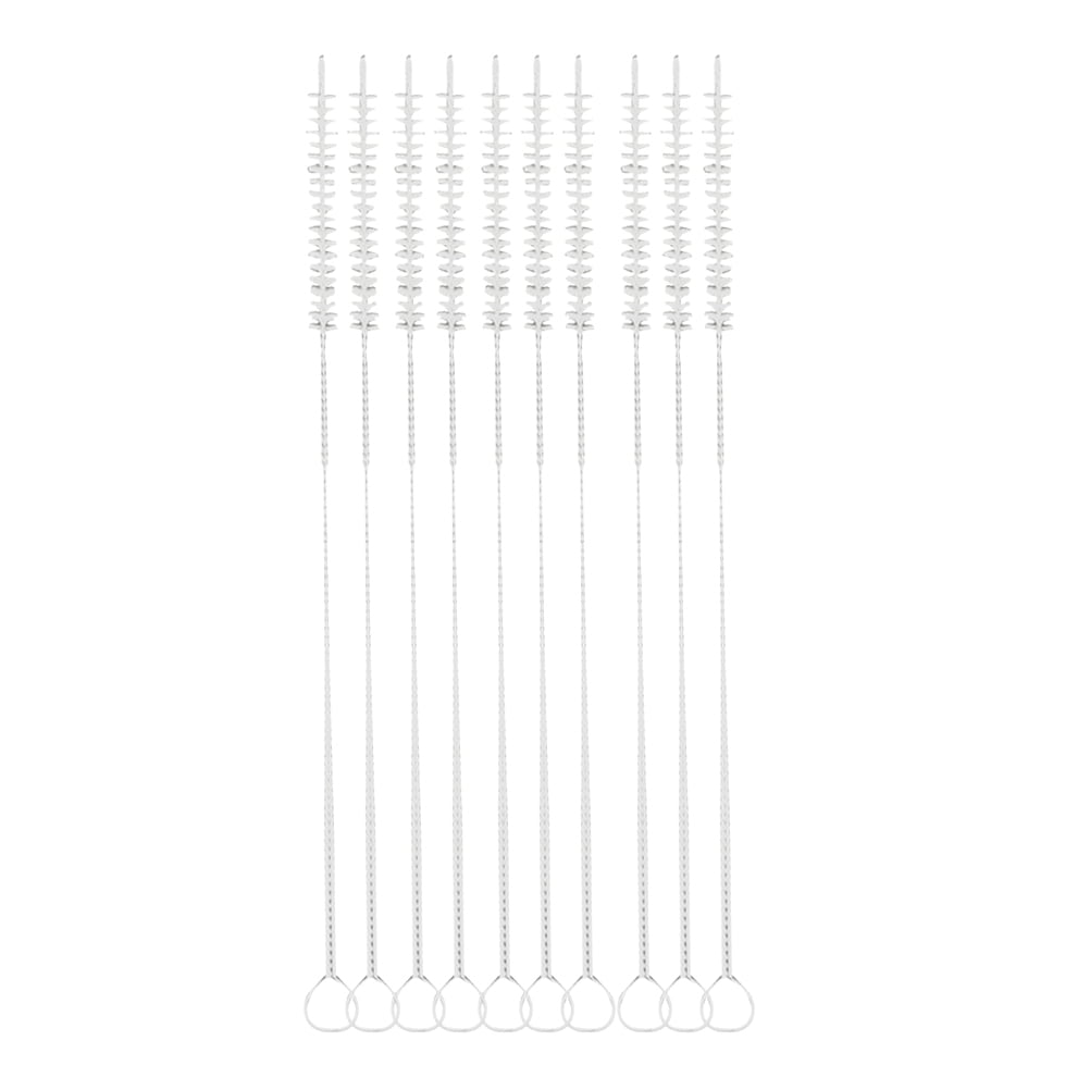 Eease 10pcs White Nylon Tube Cleaning Brushes - Safe Thin Cleaners ...
