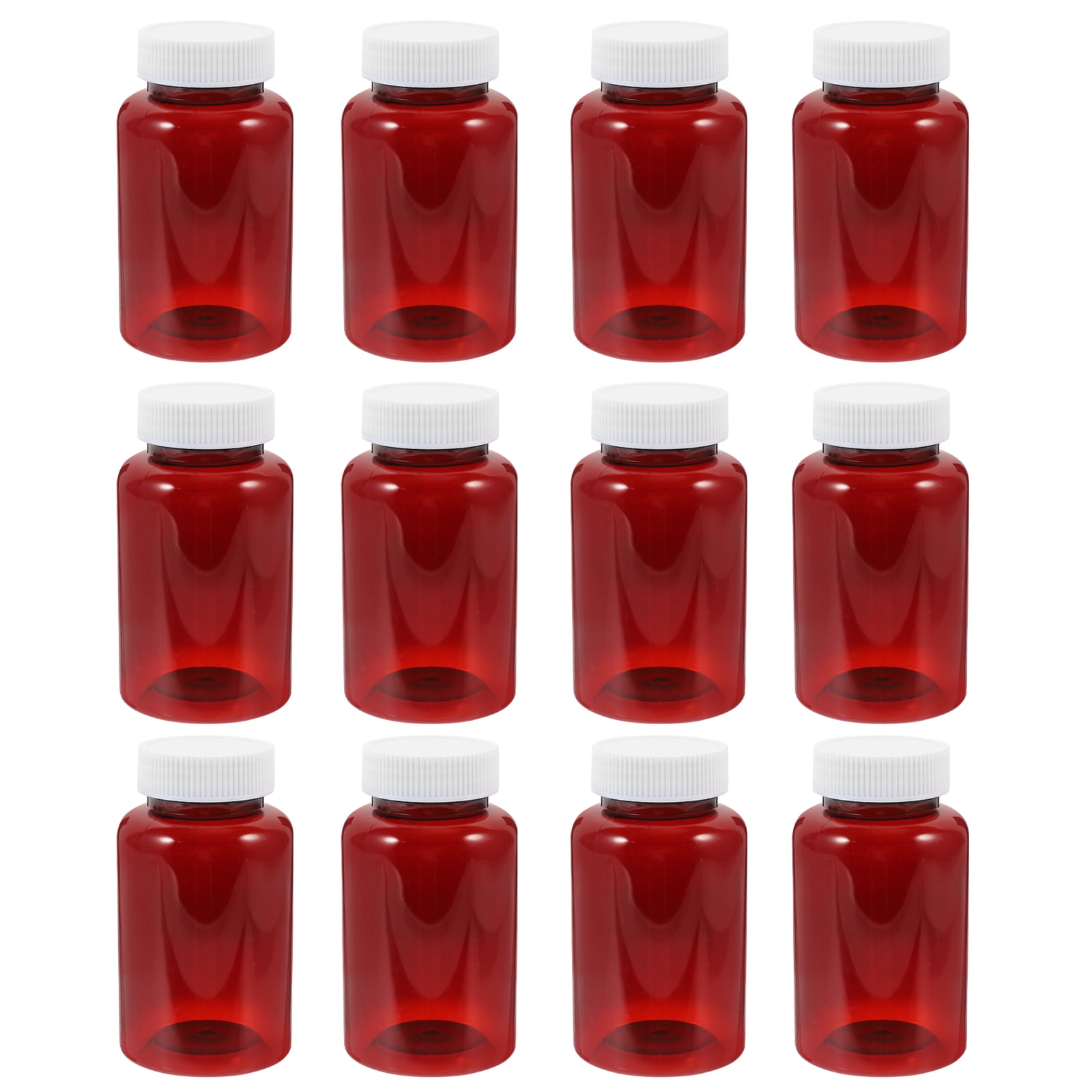 Eease 12 Empty Plastic Pill Bottles with Screw Caps for Chemicals and ...
