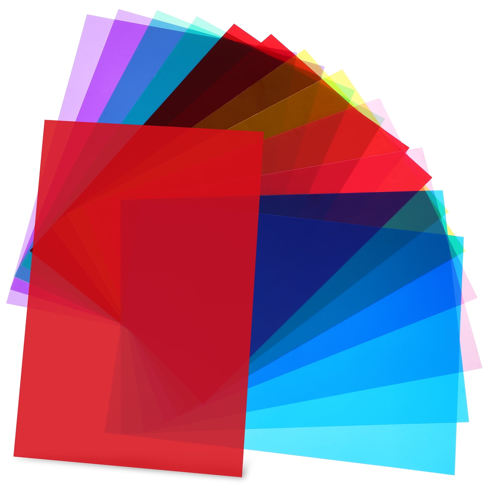 Eease 12 Pcs Color Films Light Filters Light Diffuser Film Colored ...