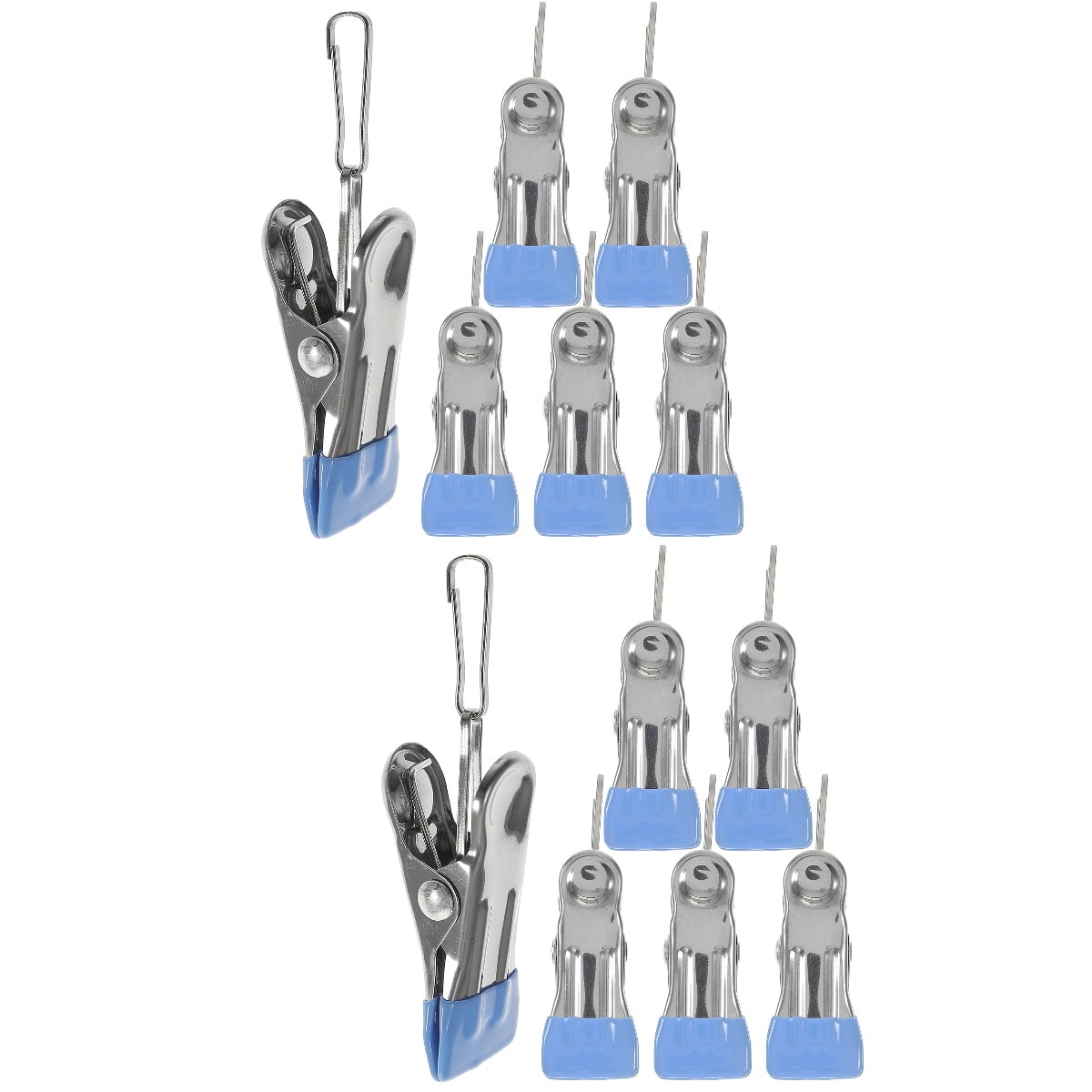 Eease 12 Pcs Stainless Steel Clothespins Heavy Duty Laundry Clothes Pin ...