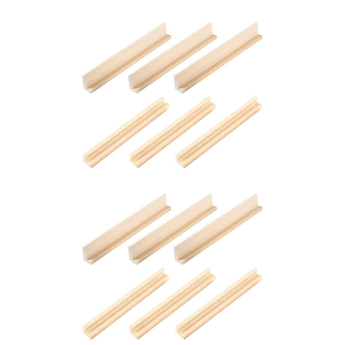 Eease 12 Pcs Wooden Domino Holders Reusable Domino Trays DIY Domino ...