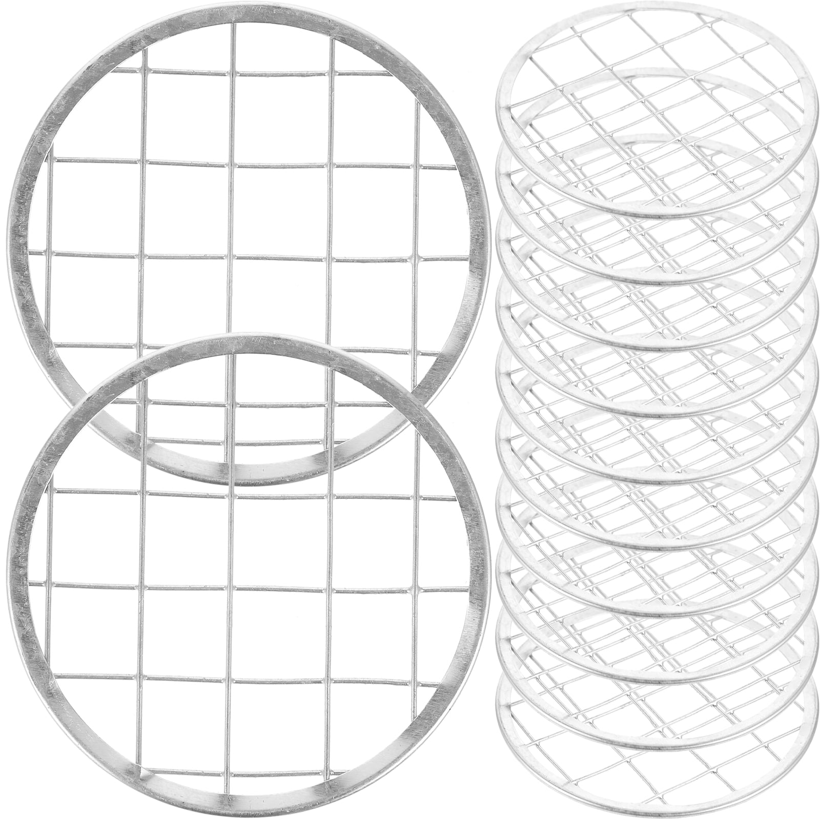 Eease 12Pcs Metal Pen Holder Grid Metal Flower Grid Mason Jar Floral ...
