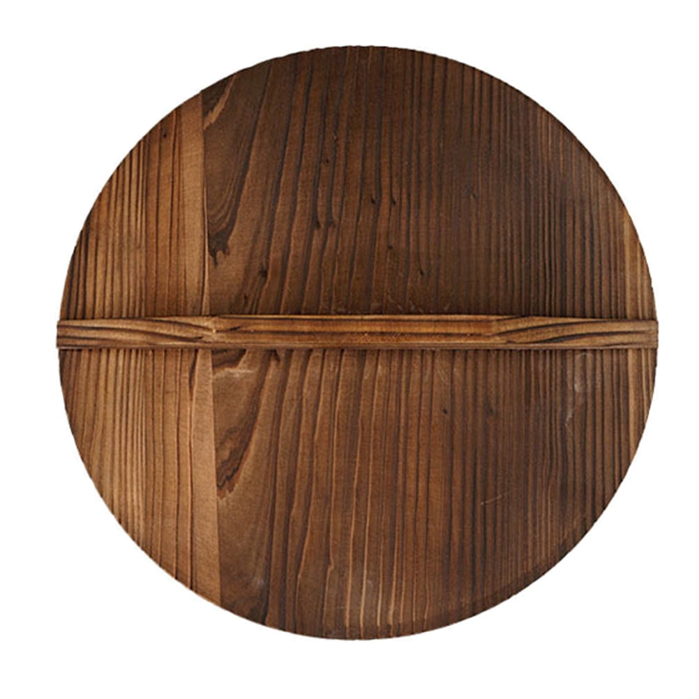 14" Wooden Cooking Pot Cover for Stir Fry Pan & Cast Iron Wok - Walmart.com