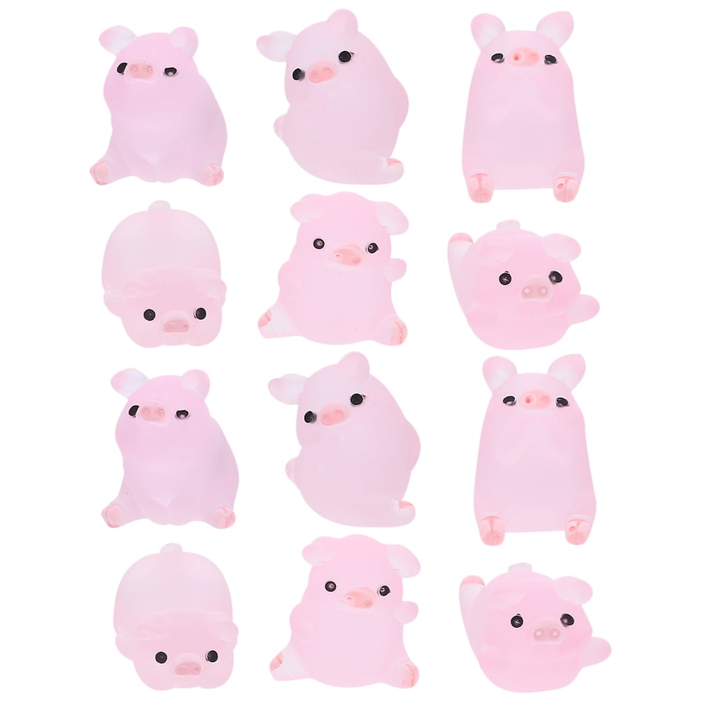 Eease 15pcs Resin Pig Miniature Piggy Figurines Resin Pig Decorations ...