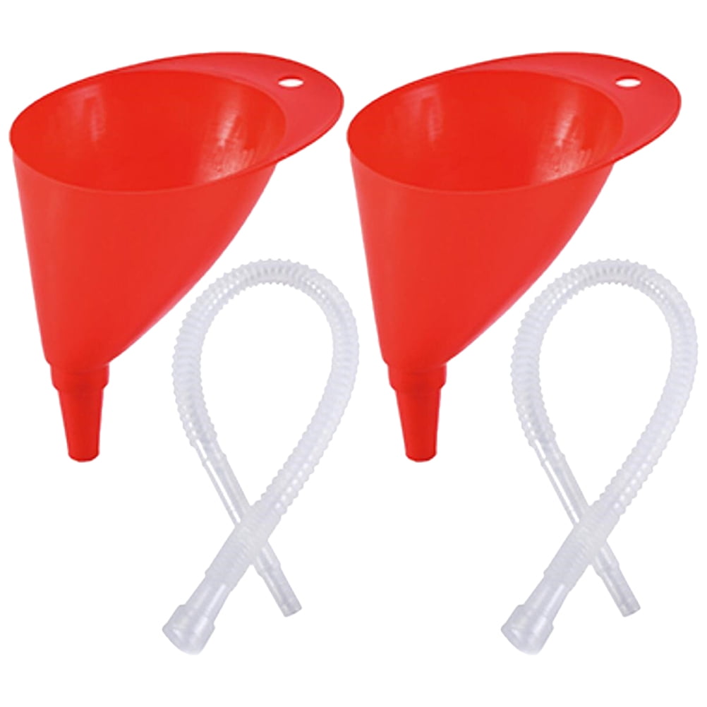 Eease 2 Automotive Flex Funnels w/ Long Hose & Wide Mouth - Red ...