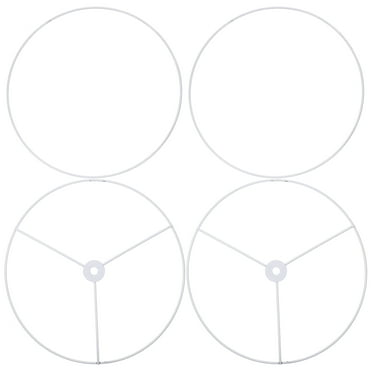 Zehuanyu DIY Craft Lamp Bracket Table Frame Fluffy Lampshade Kit White ...