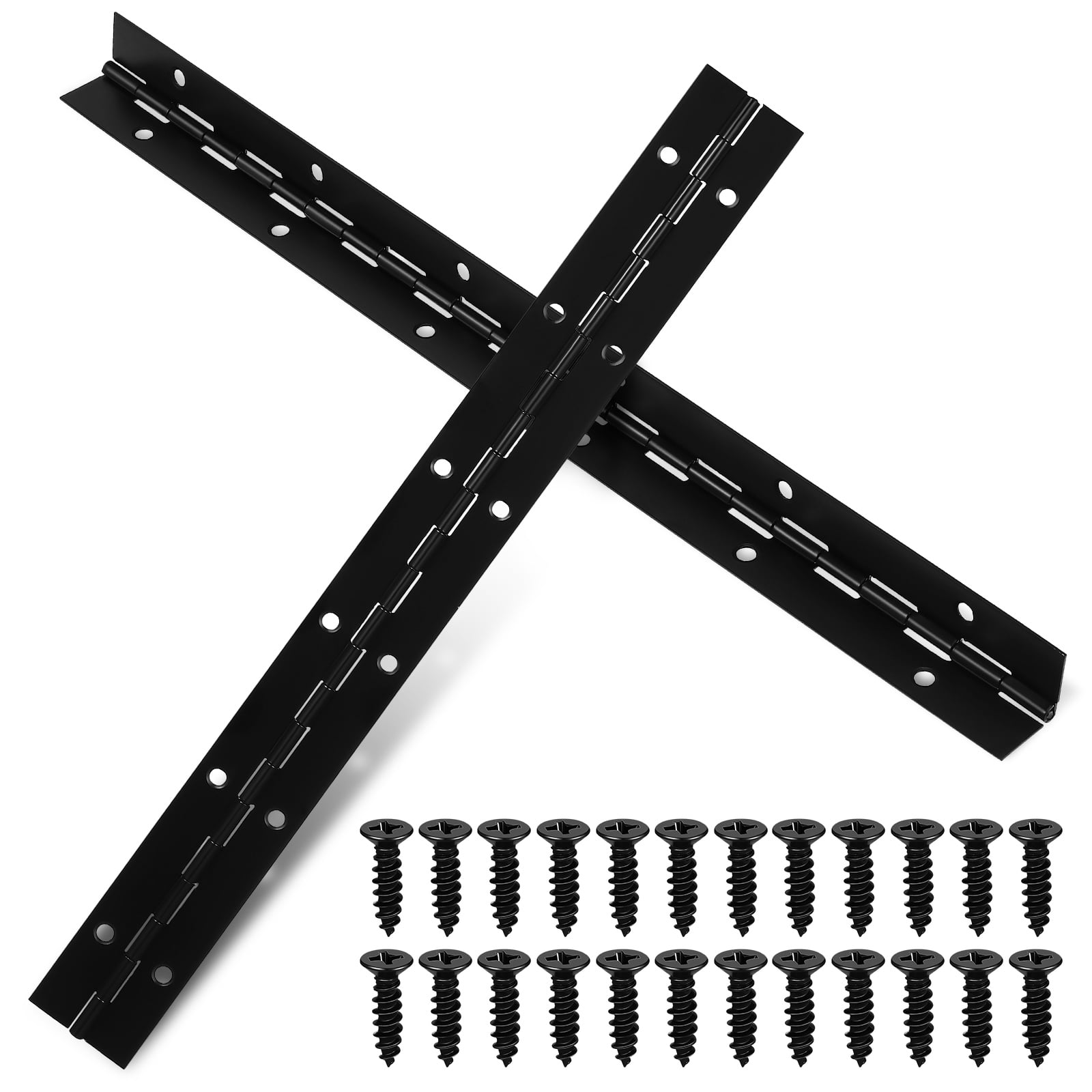 Eease 2 Pcs Piano Hinges Metal Piano Hinge Heavy Duty Iron Long Hinge With Screws For Wood