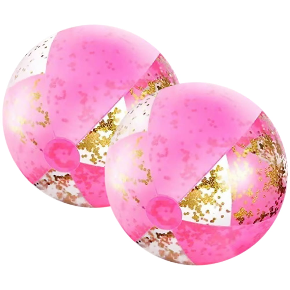 TABLZONE Sequin Beach Balls Inflatable PVC for Party 2Pcs - Walmart.com