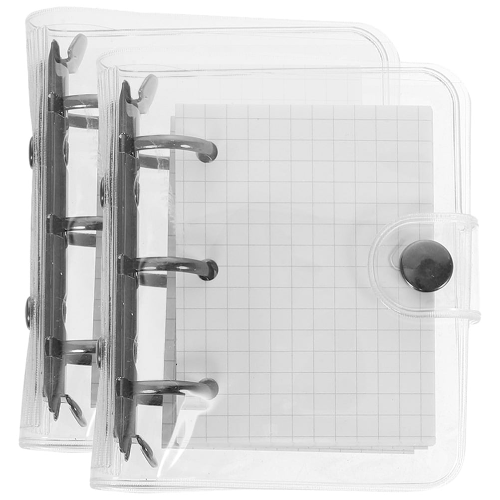 Eease 2 Sets Mini Transparent Binder Covers with Pockets - Walmart.com
