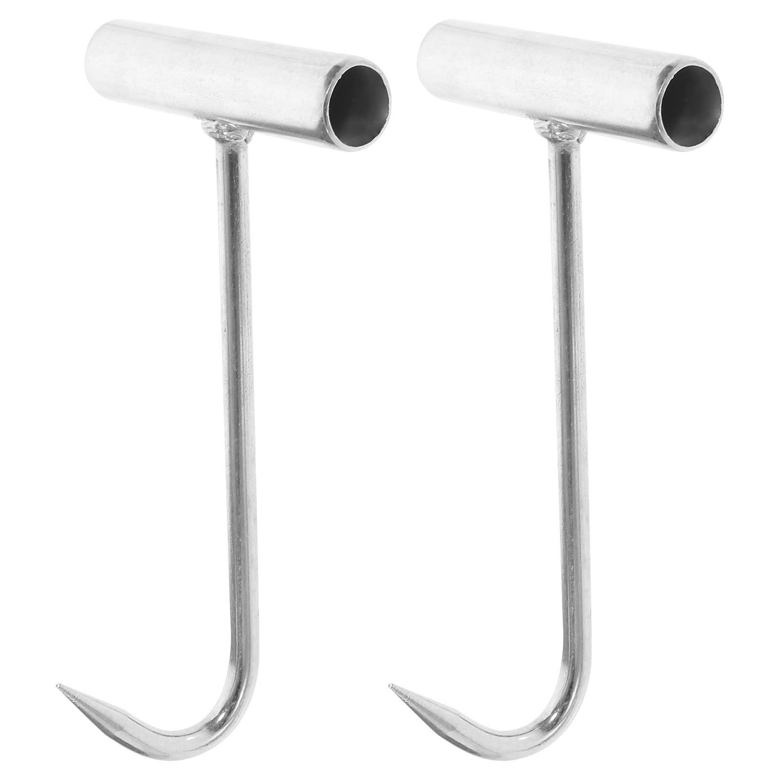 Eease 2 Stainless Steel T-Handle Meat Hooks for BBQ and Kitchen ...
