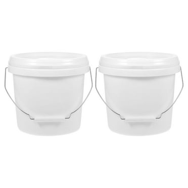United Solutions 5 Gallon White Plastic Utility Bucket with Comfort ...