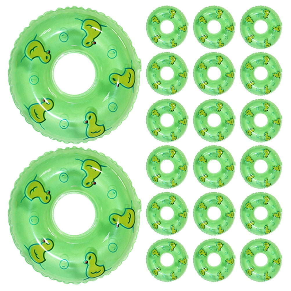 Eease 20 Mini Inflatable Swim Rings for Mini House Green Pool - Walmart.com