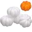 COUTEXYI 12 Pack White Plastic Artificial Pumpkins - Bulk Decorative ...