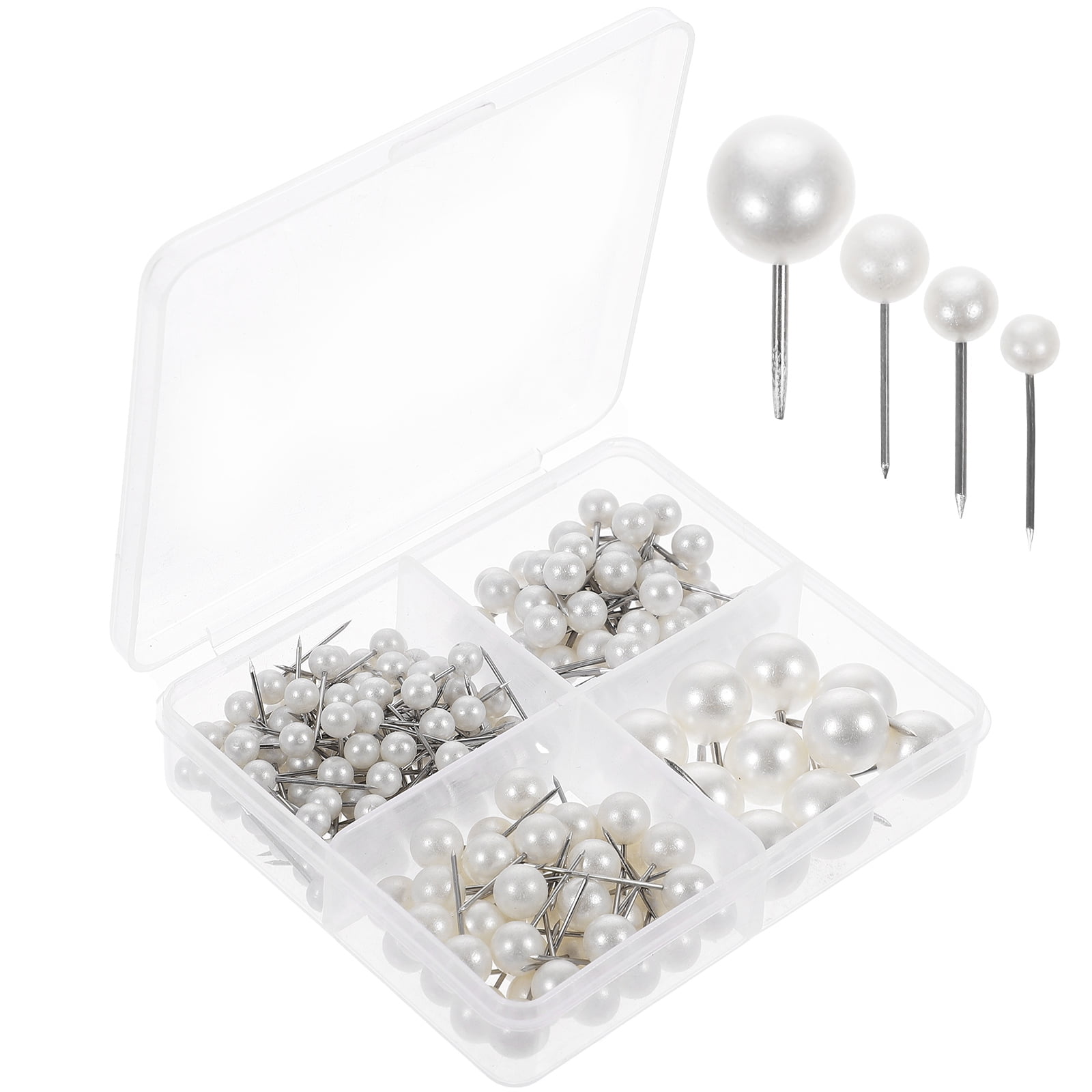 Eease 200pcs Pearlized Round Head Push Pins for Office Decor - Walmart.com