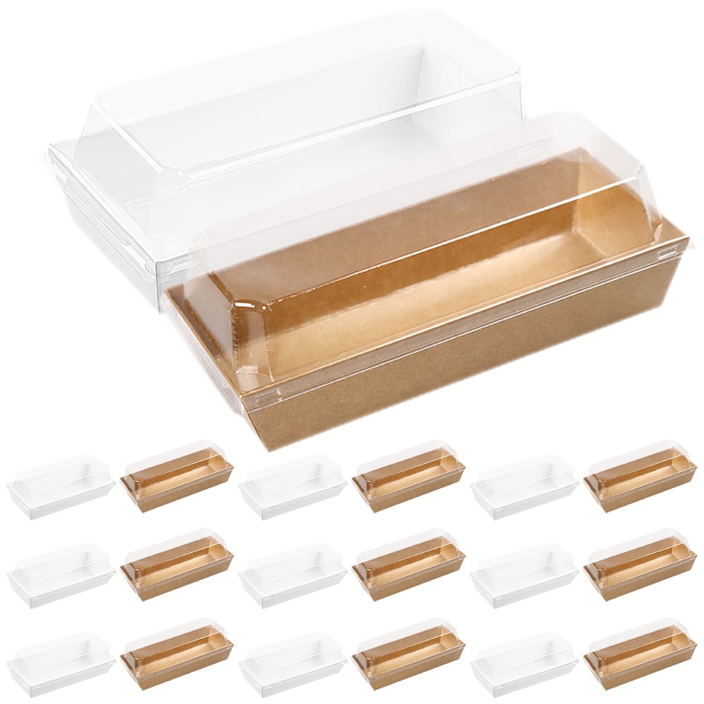 Eease 20pcs Disposable Take Out Bento Boxes with Clear Lid for ...