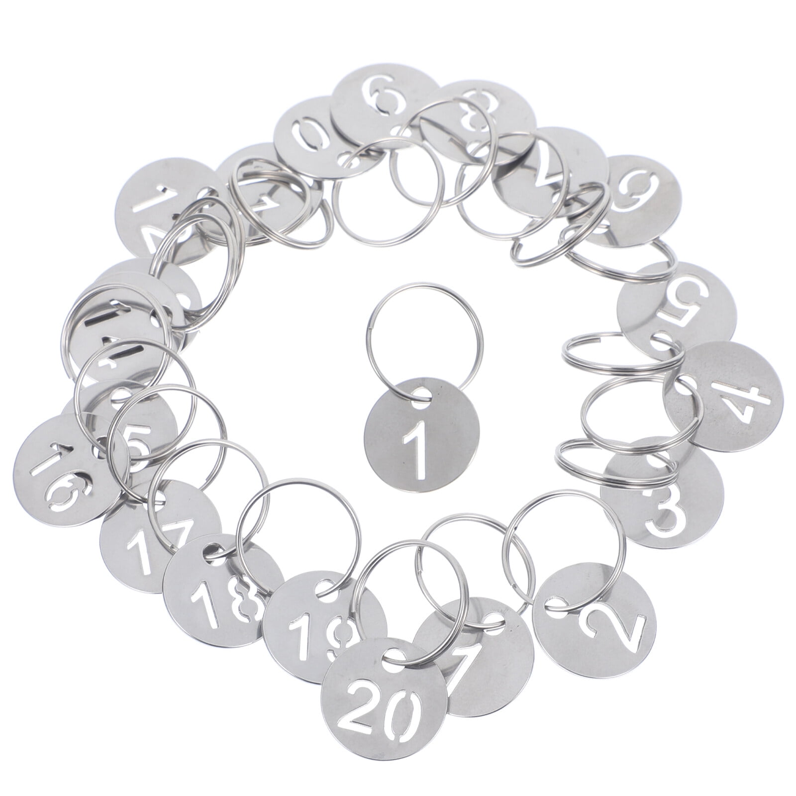 Eease 20pcs Round Numbered Tags for Lockers and Keys 1-20 - Walmart.com