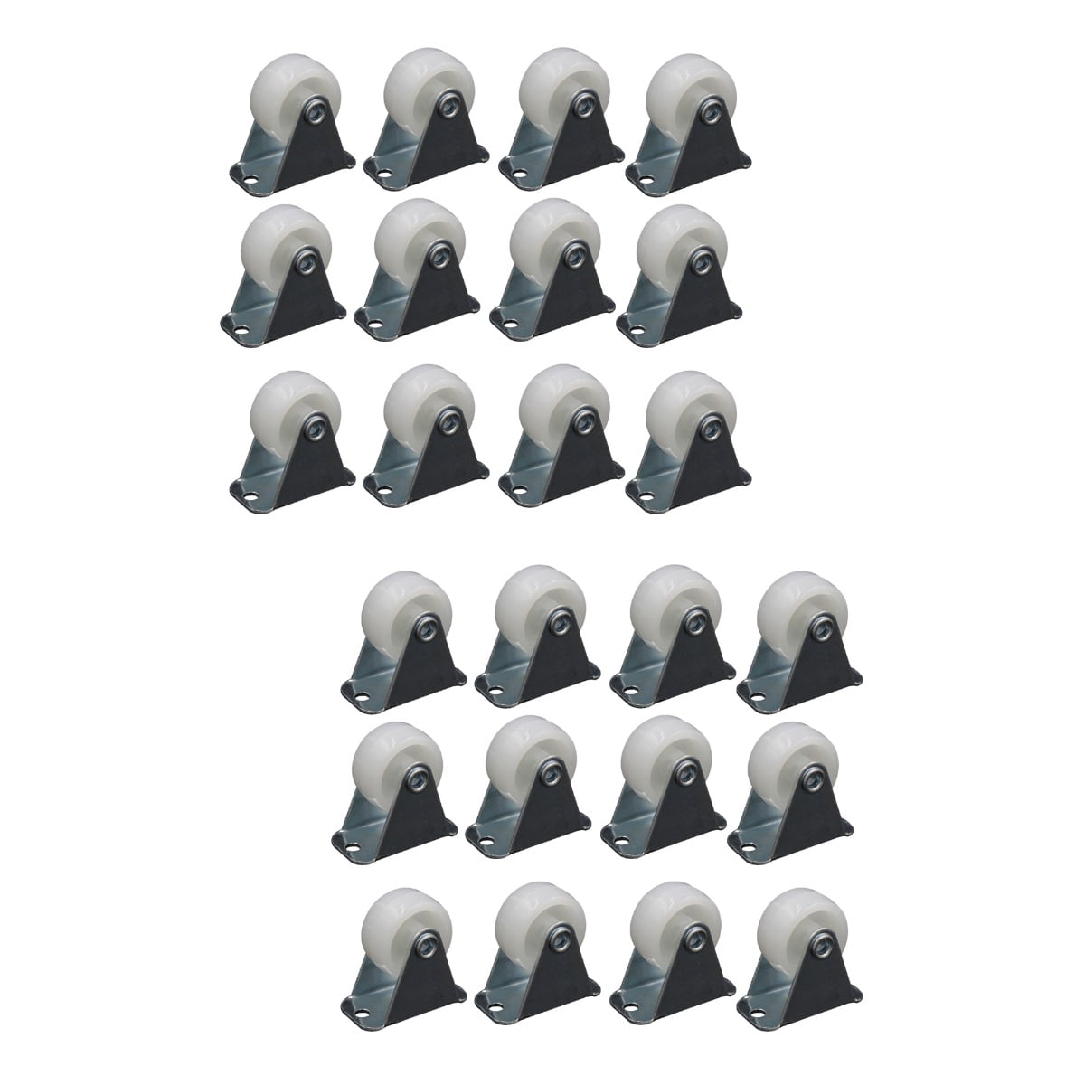 Eease 24 Pcs 1 Inch Floor Protecting Office Caster Wheels Metal Plate ...