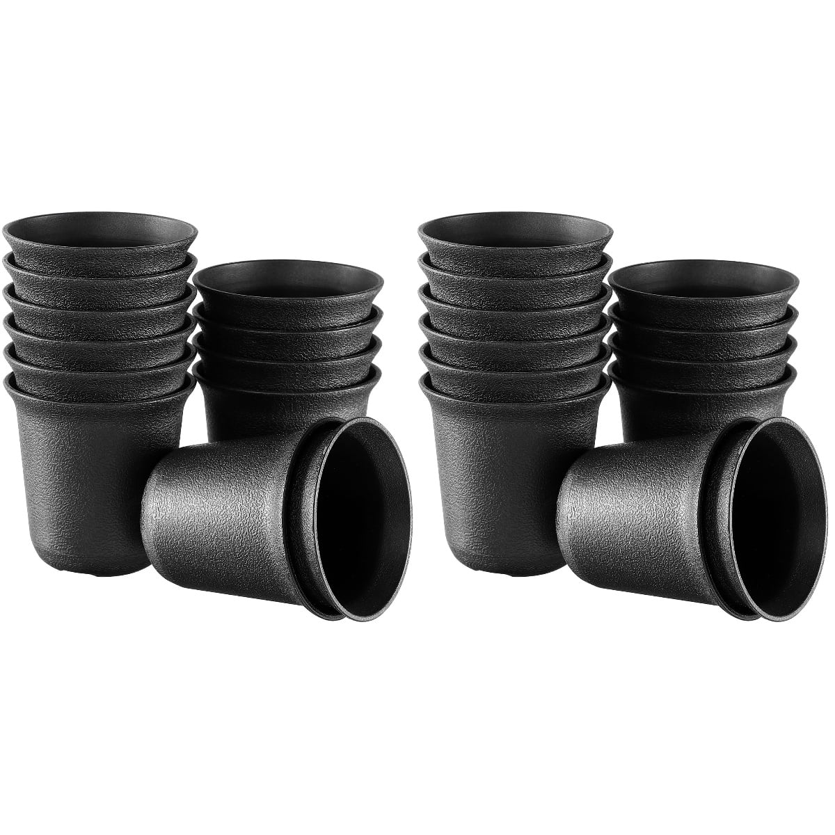 Eease 24 pcs Plastic Succulent Pots Small Flower Pots Indoor Succulent ...