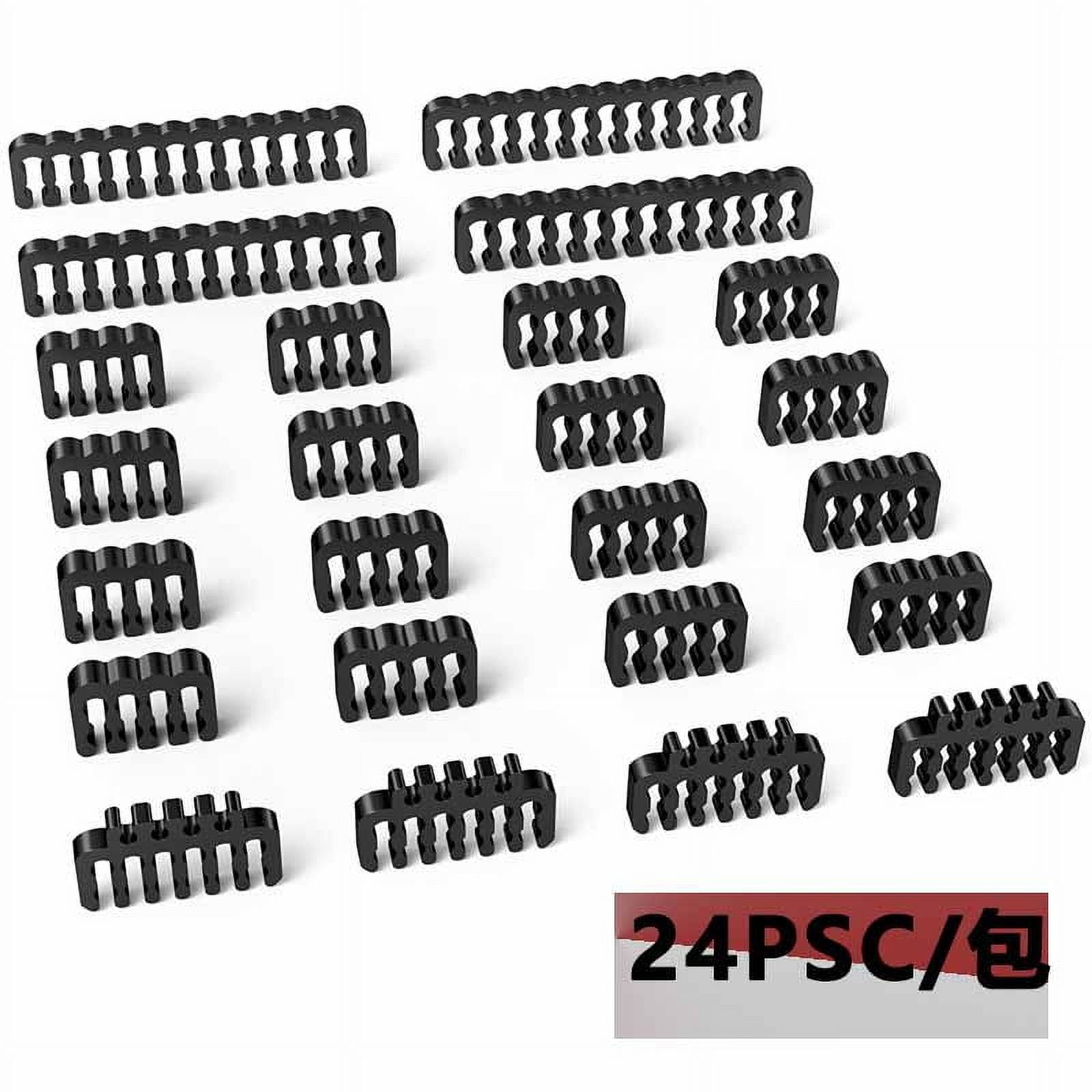 Eease 24pcs Kit Wire Comb Cable Management Wire Organizer Comb Computer ...